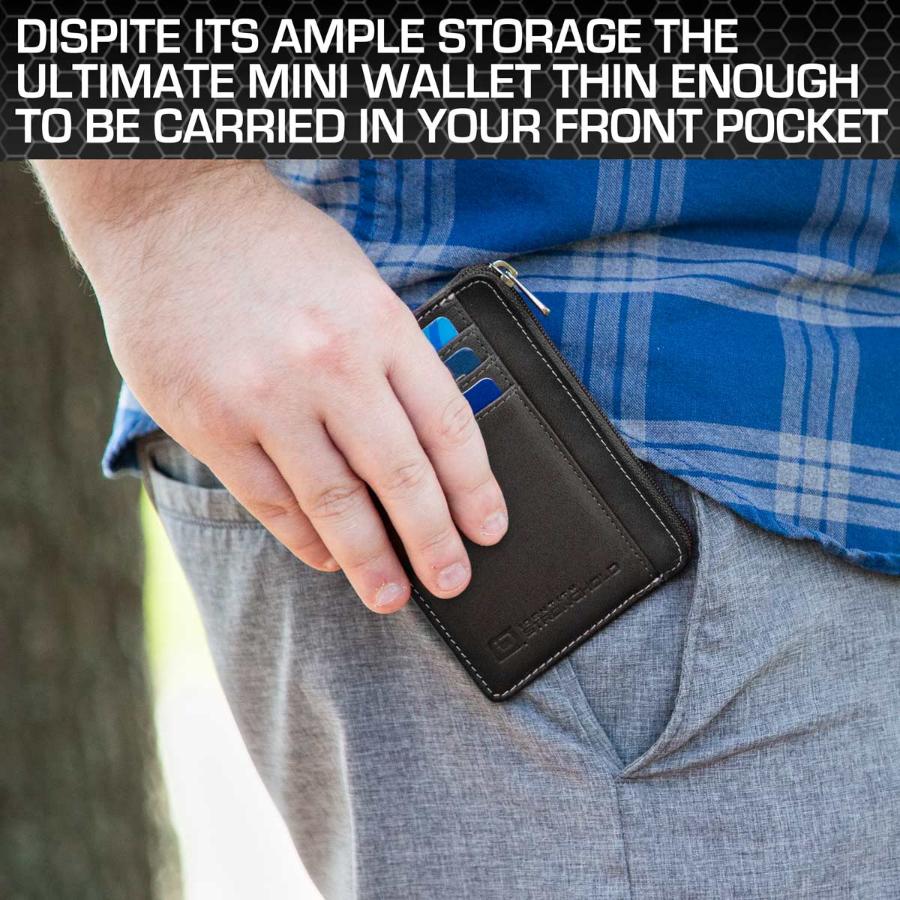 RFID Secure Ultimate Mini Wallet | Genuine Leather | Falcon Ridge